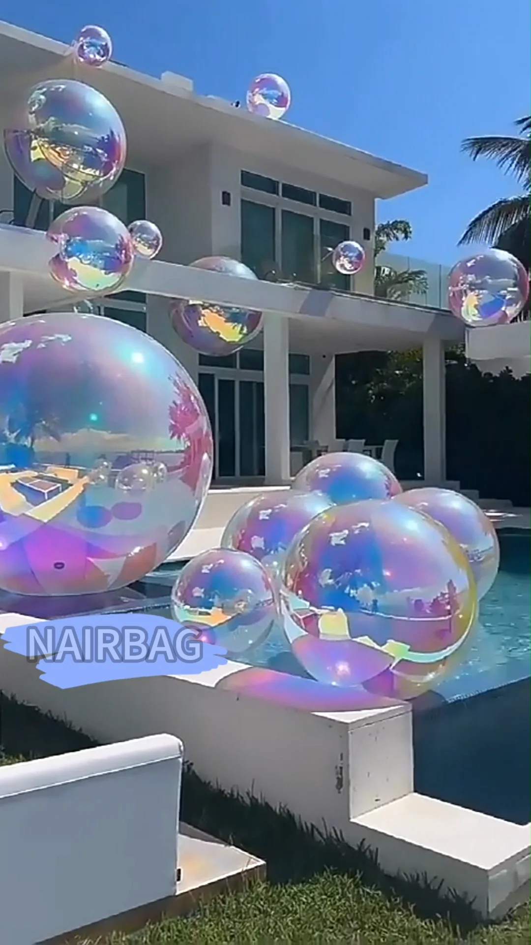 Iridescent Metallic Spheres Birthday Party Wedding Decorative Colorful ...