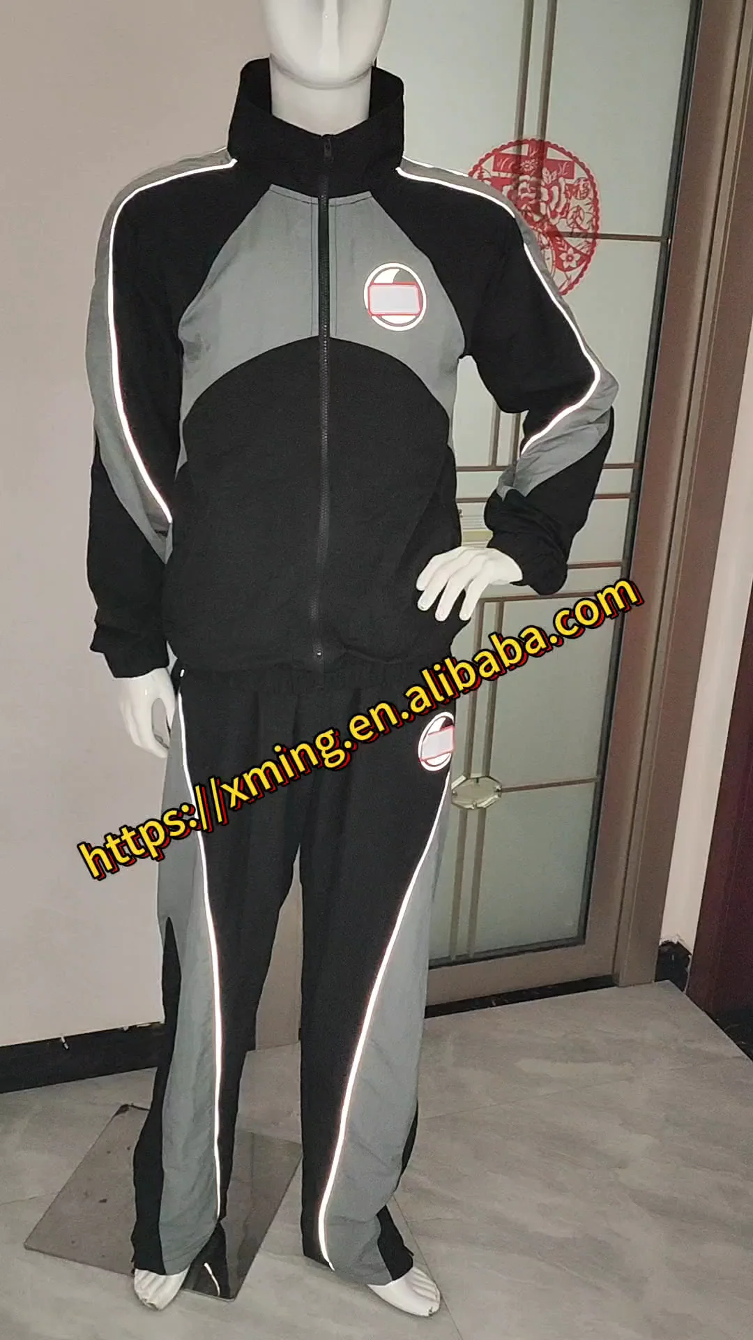 Vintage Patchwork Plus Size Nylon Jogging Suit Zip Up Windbreaker ...