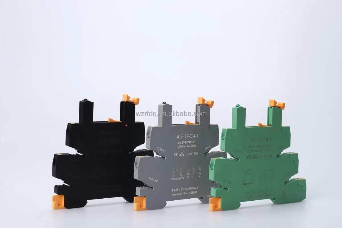 Customization PLC 6.2mm Relay Socket Interface 6A 24v