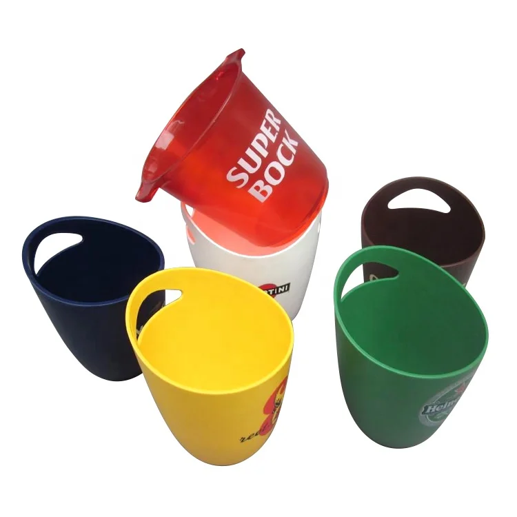 Eco-friendly In Stocked 3.5l 3l 2l Custom Color Plastic Ice Bucket With ...