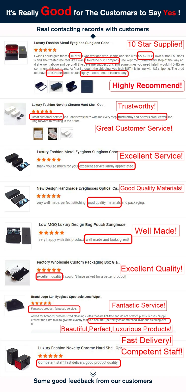 Custom Leather Sunglasses Eyewear Trays - Lens Display Case