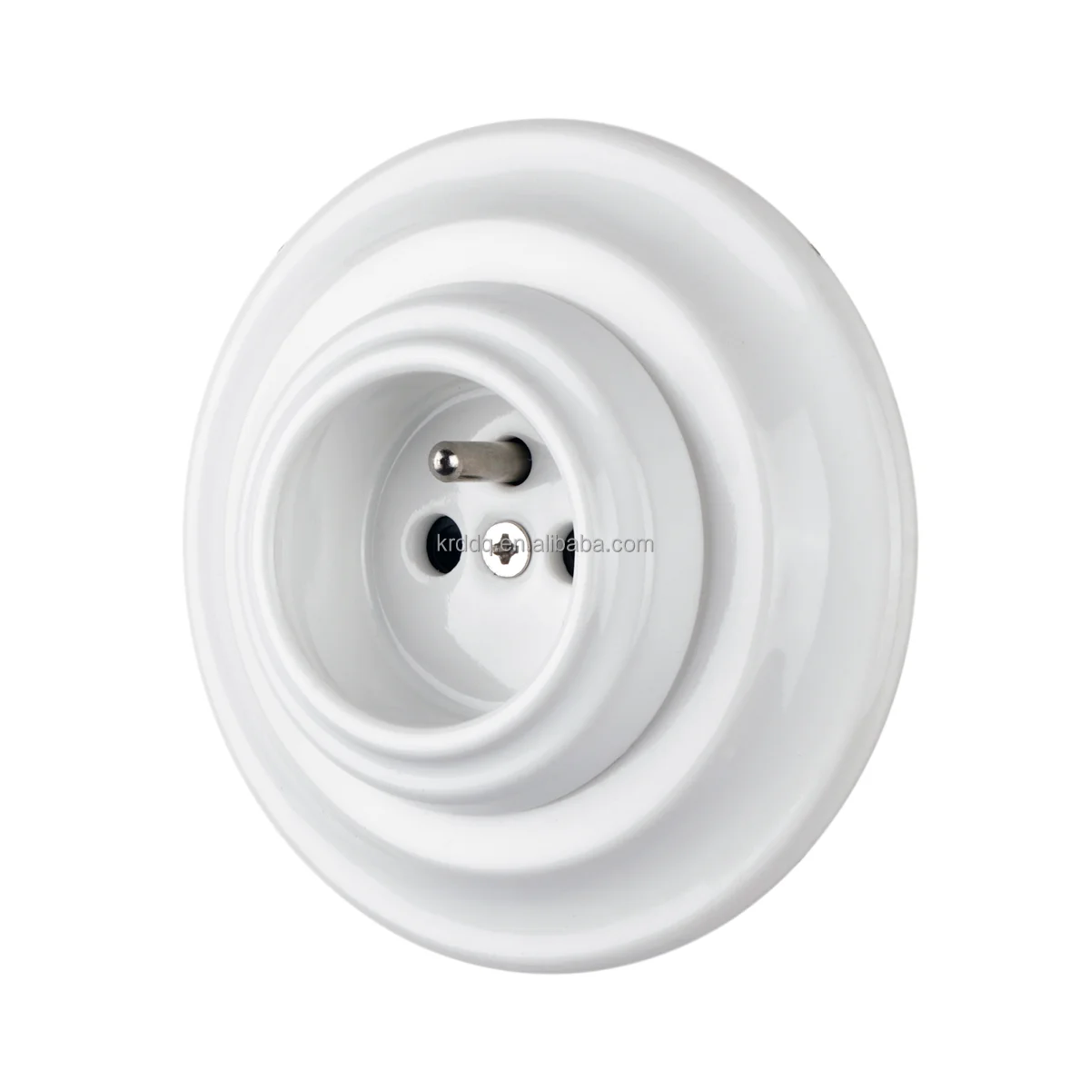 Vintage Ceramic Wall Switch Socket - Flush Mounted Porcelain French Socket