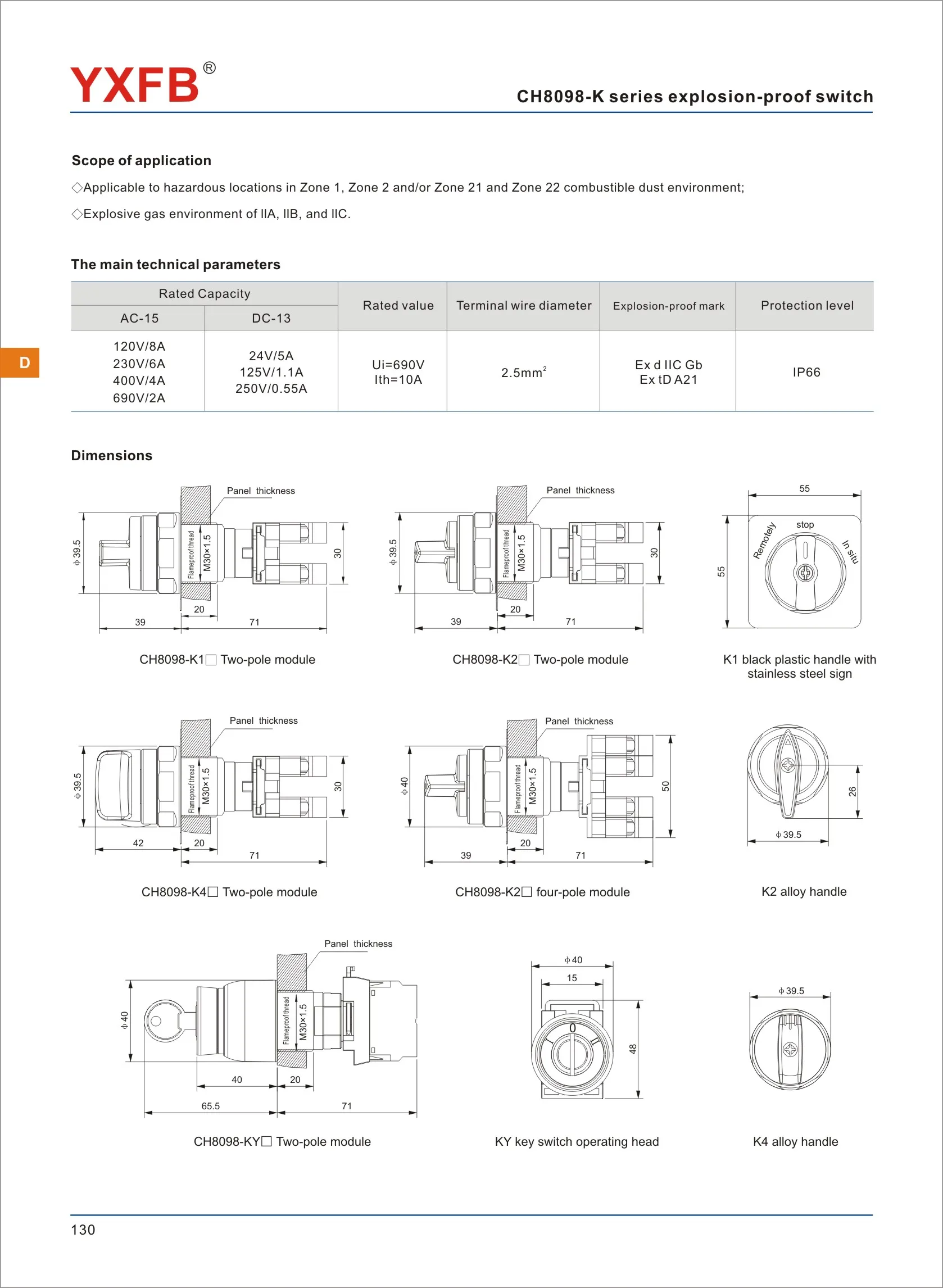 Iecex And Atex Certified Explosion-proof Key Push Button Switch ...