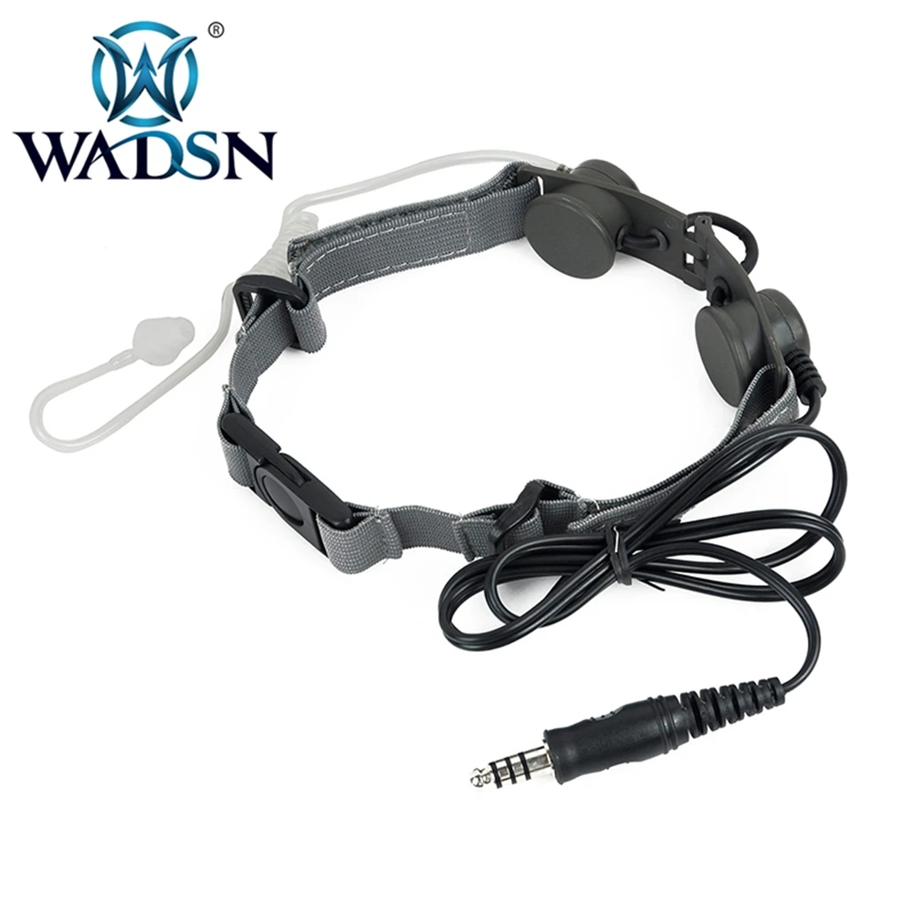 Wadsn Tactical Throat Microphone Headset Bodyguard Throat Mic Tube Tactical Headphones Wz033 ...