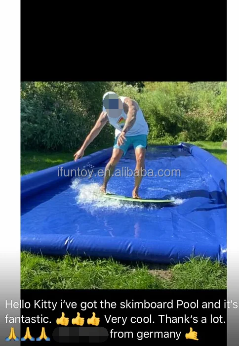 Inflatable Skimboard Pool - Fun Water Games Accessory