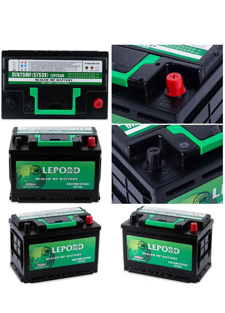 German Standard Car Battery 12V - 75AH Lead Acid