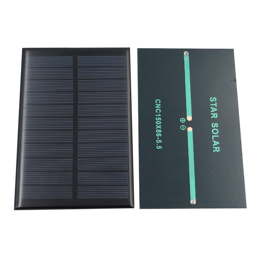 5.5V DC Solar Panel Power Bank 160mA Solar Panel 5V Mini Solar Battery ...