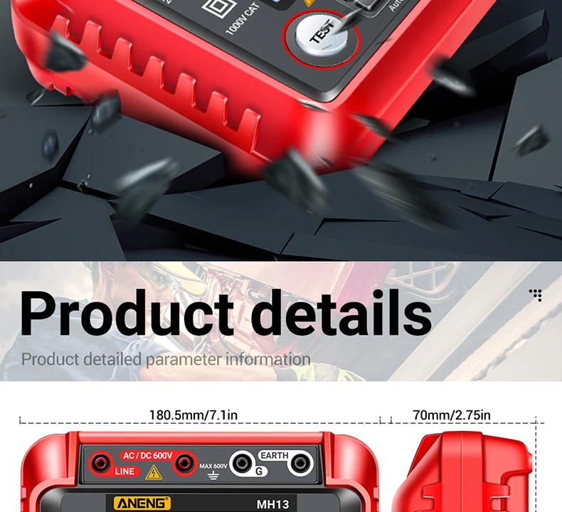ANENG MH13 Digital Multimeter & Insulation Tester Megohmmeter Tool