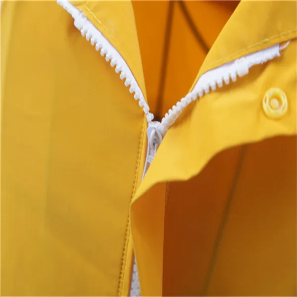 Yellow Pvc Waterproof Raincoats Durable Heavy Duty Rubber Rain Coat For ...