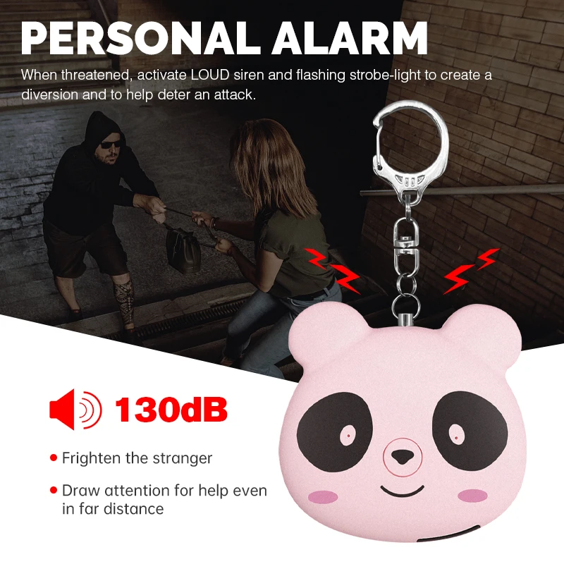 Custom Cute Rechargeable 130db Safety SOS Emergency Panic Personal ...