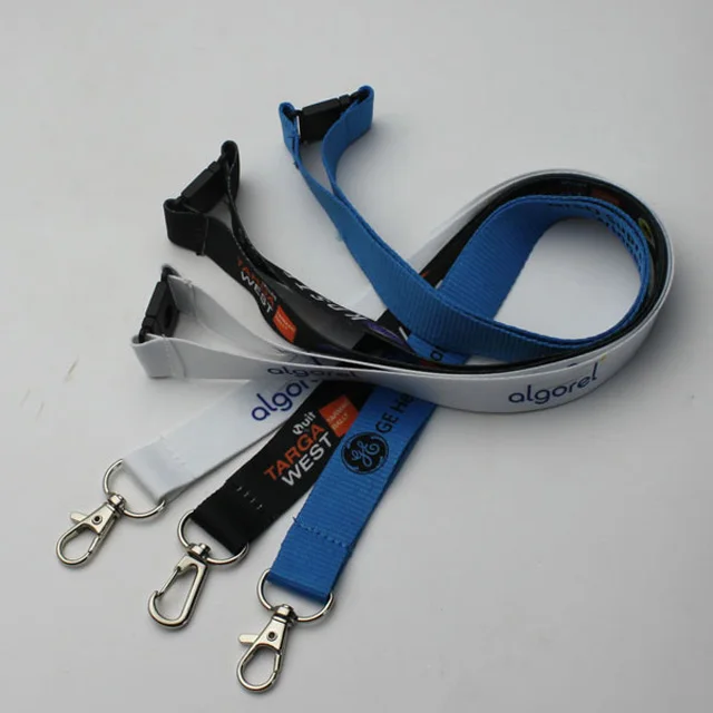 Custom Satin Woven Breakaway Sublimation Keychain Lanyards