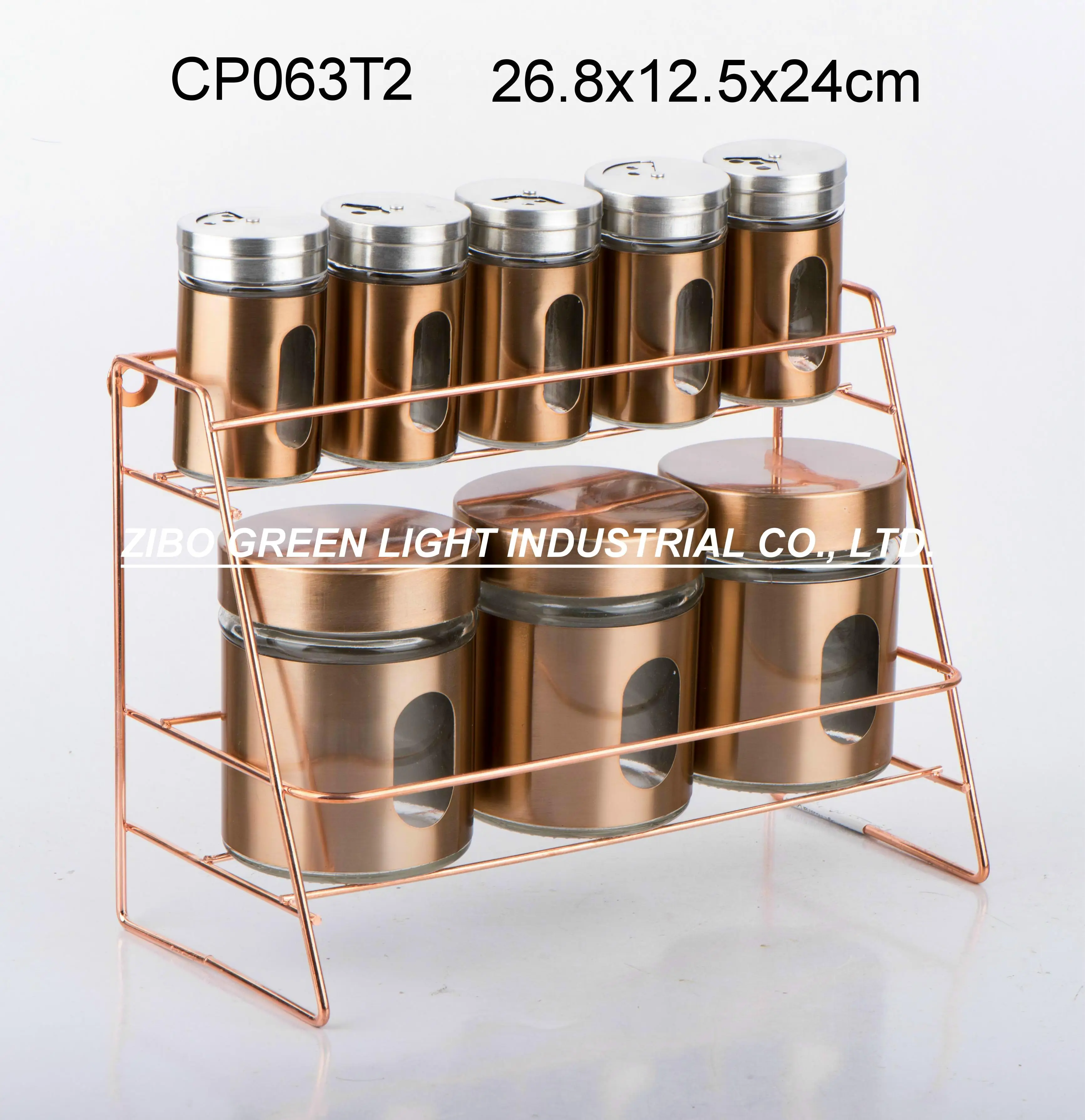 8pcs Sealed Glass Salt Pepper Canister Storage Jar Set With Copper ...