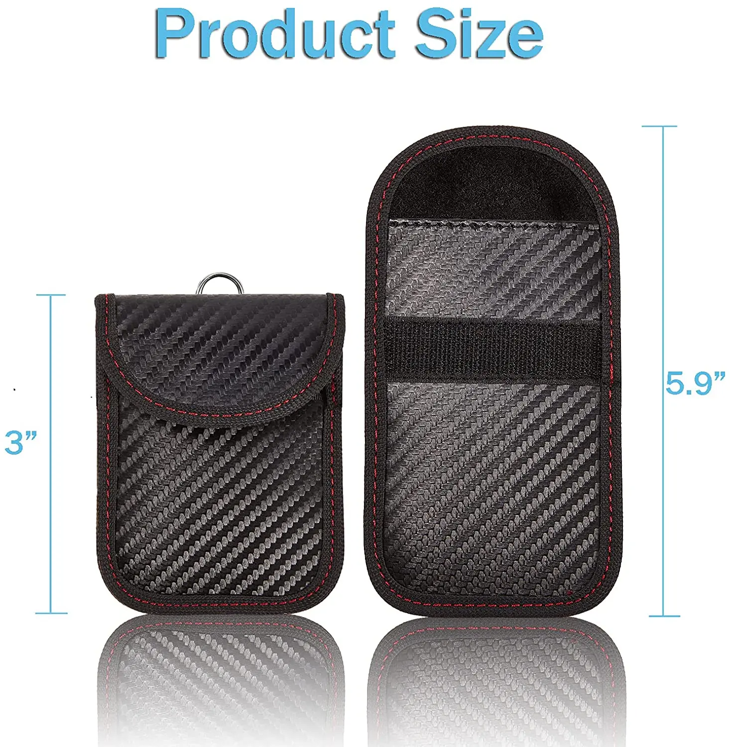 Carbon Fiber Faraday Key Fob Protector Compact Car Key Signal Blocking ...