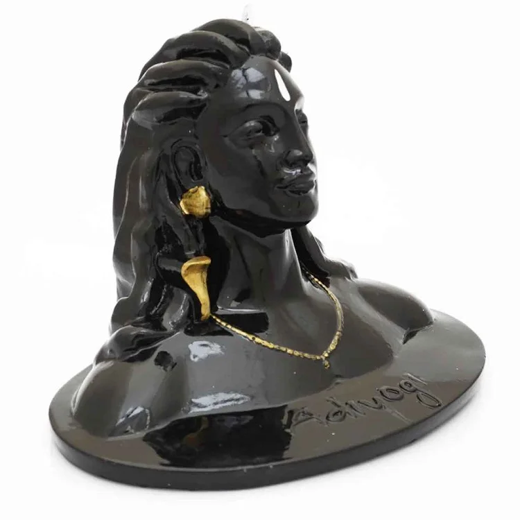 Alibaba.com: Black Adiyogi Lord Shiva Statue, resin craft, home decor ...