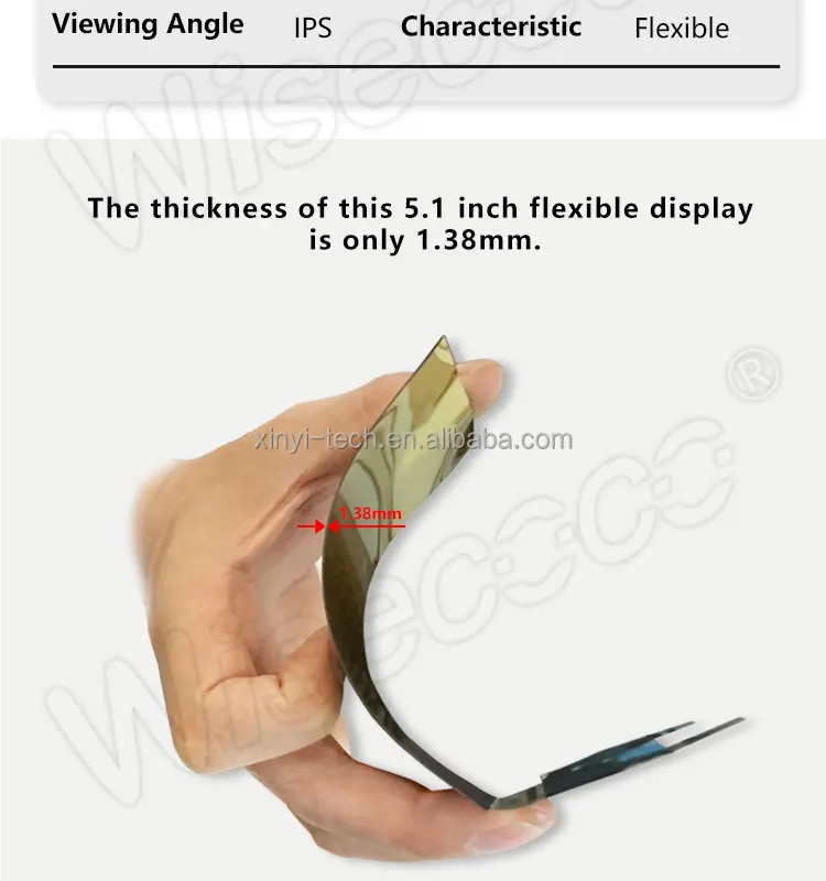 Wisecoco 5.1inch Flexible OLED Display - 720x1520 Resolution