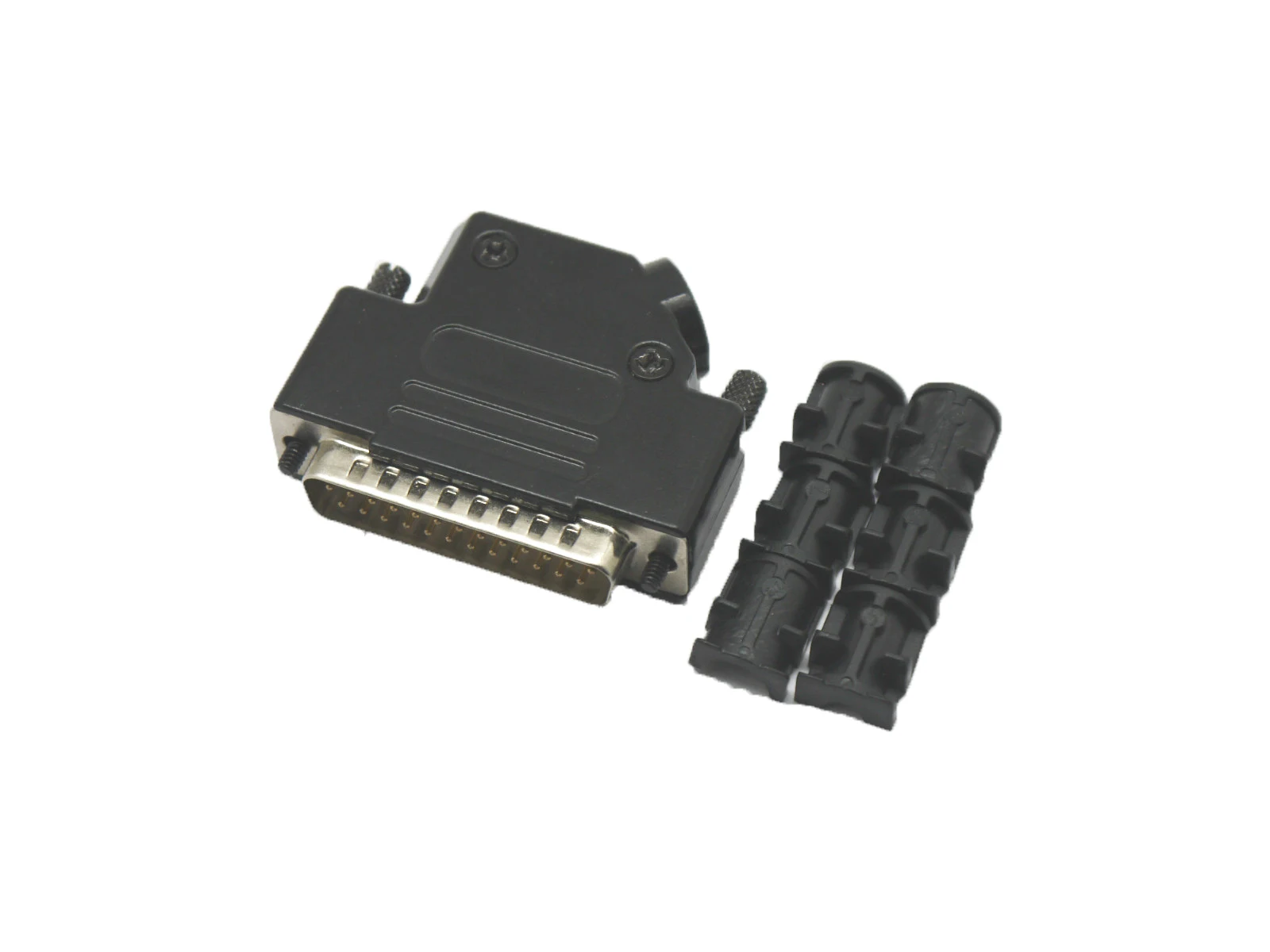 D-sub 25pin 남성 암 커넥터 금속 후드 커버 45 도 25 핀 d 서브 플라스틱 커넥터 후드| Alibaba.com