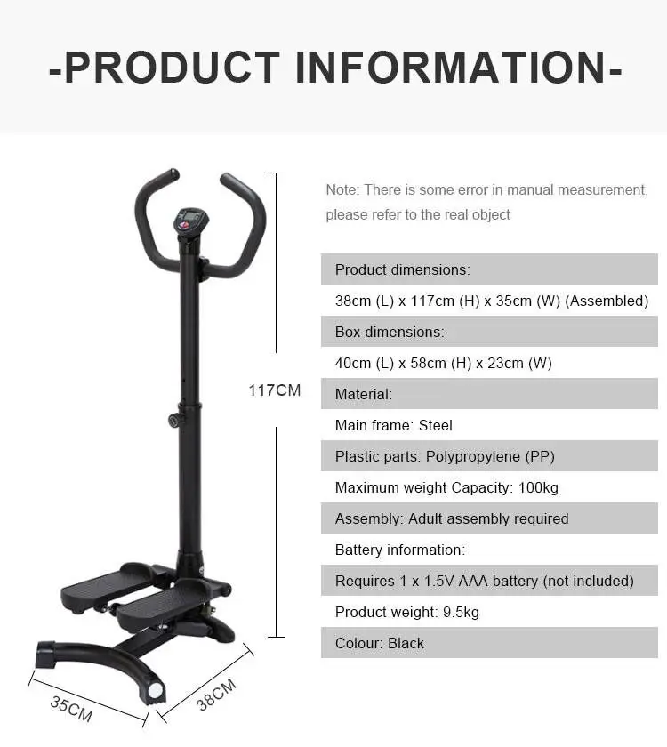 Gymbopro Mini Twist Stepper - Efficient Mini Exercise Bike