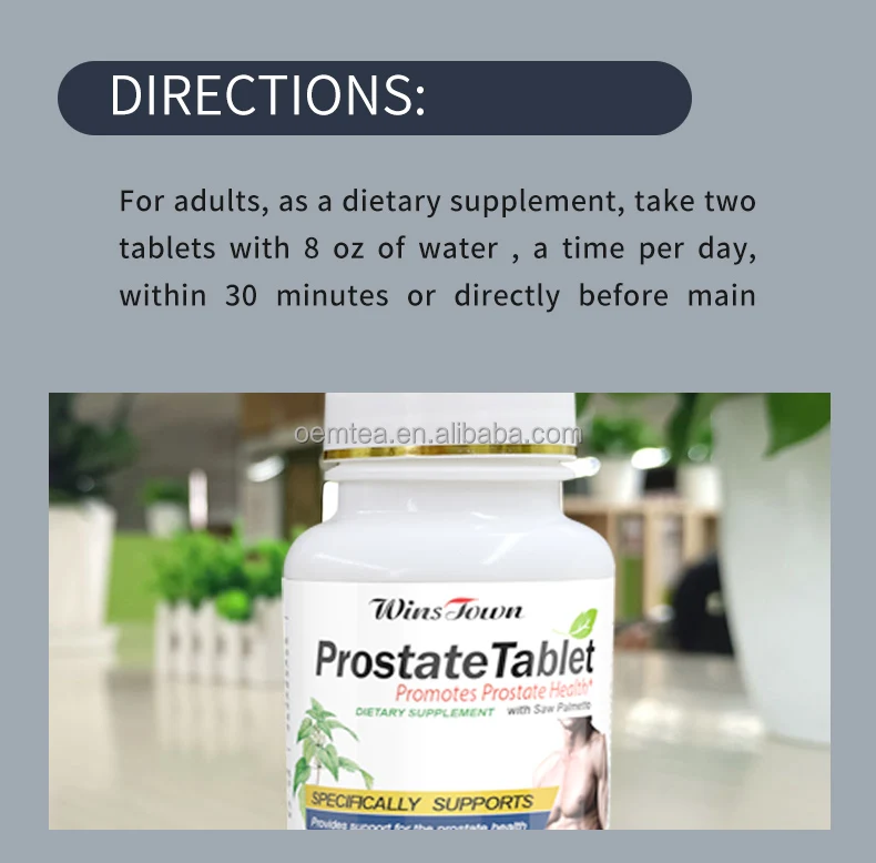 Wholesome Natural Prostate Healthy Tablet - Herbal Custom Private Label