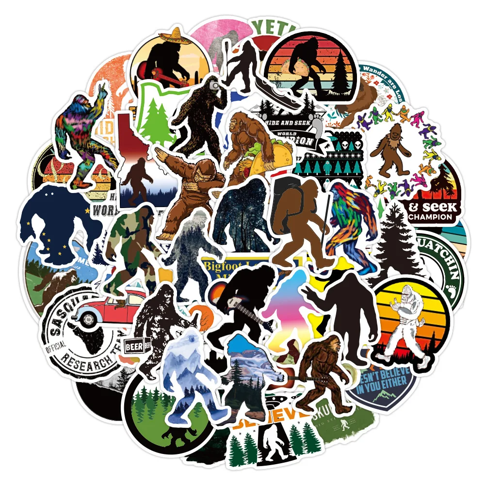 Cartoon Sasquatch Graffiti Stickers - Waterproof & Durable