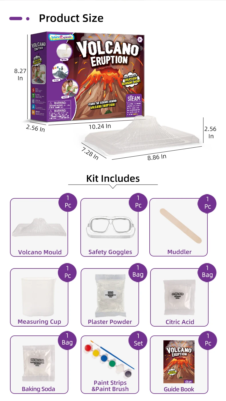 Child Toy Volcano Science Explore Super Real Experiment Science Kit ...