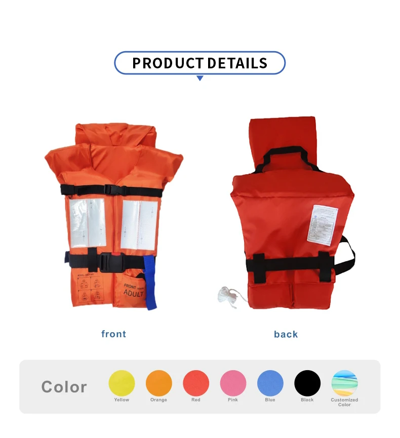 Solas Marine CCS EC ZY Certificate Life Jacket 150N
