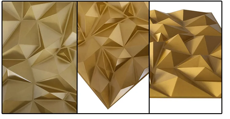 Home Interior Modern Design Decorative PVC 3D Diamond Wall Panel