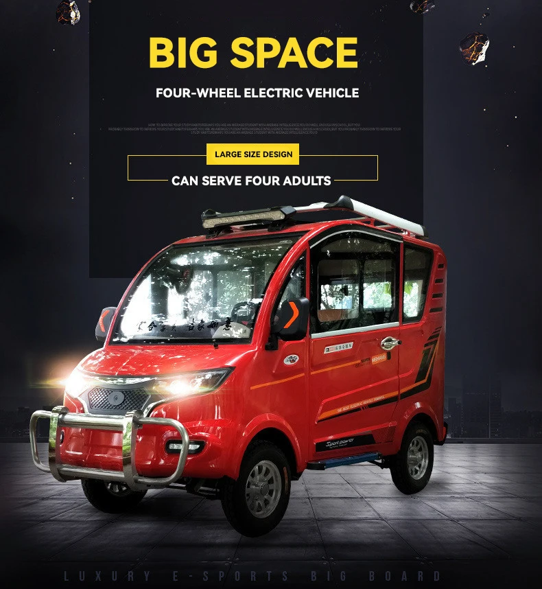 4 Wheel Enclosed Electric Scooter Car Without Driving Licence / Right ...