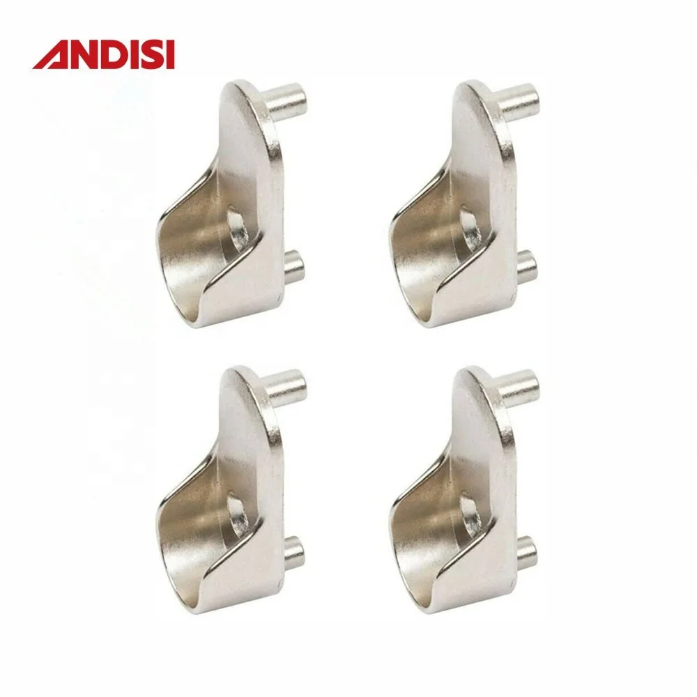 Cabinet Oval Pipe Hanger Wardrobe Clothes Hanging Rod Rail Holder Gold ...