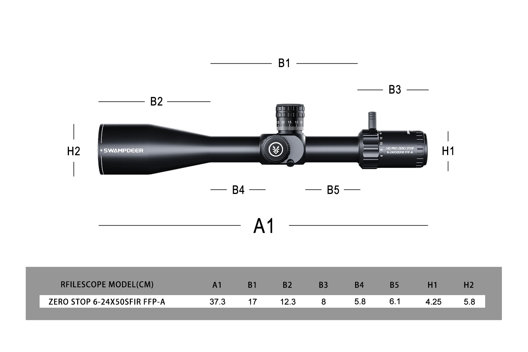 Swampdeer Hd Pro Zero Stop 6-24x50 Sfir Ffp New Hunting Scopes ...
