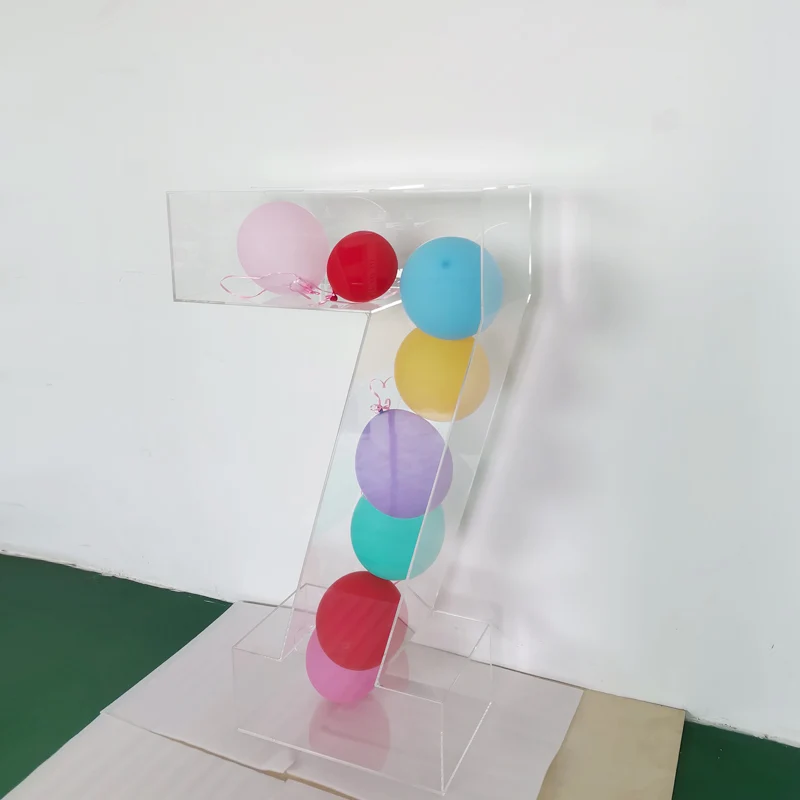 Large Clear Acrylic Fillable Numbers Free Standing Numbers Letters ...