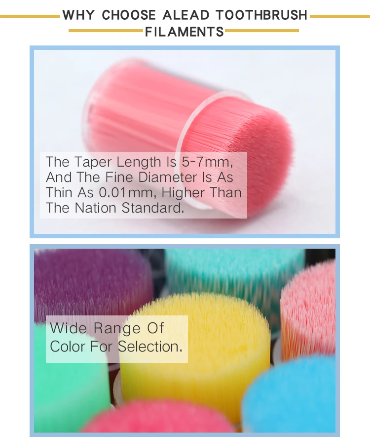 High Quality PBT Double Tapered Filaments for Toothbrushes