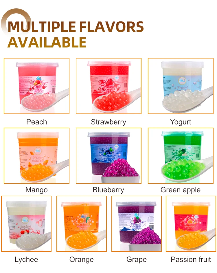 Wholesale 1.3kg Taiwan Bubble Tea - Bursting Boba Pearls