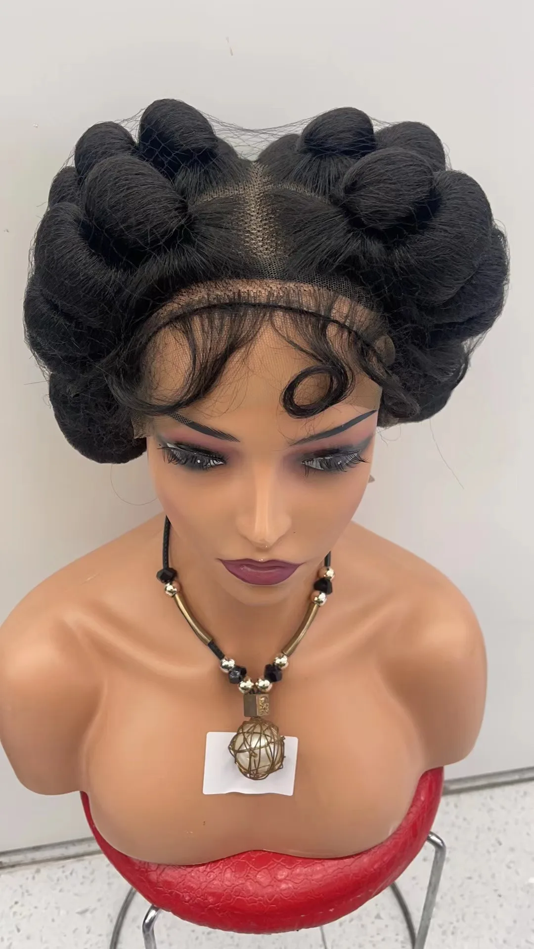 Jennifer Faux Locs Square Knotless Braided Wigs Braided Lace Wig With ...