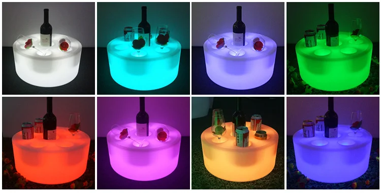 Super Bright Light Up Round Shape Led Wine Serving Tray - Buy Led ...