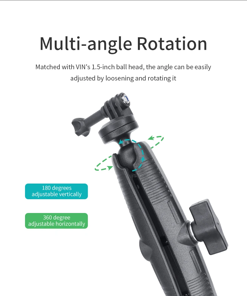 Action Camera Mount Compatible With Double Socket Arm And Amps Mounting ...