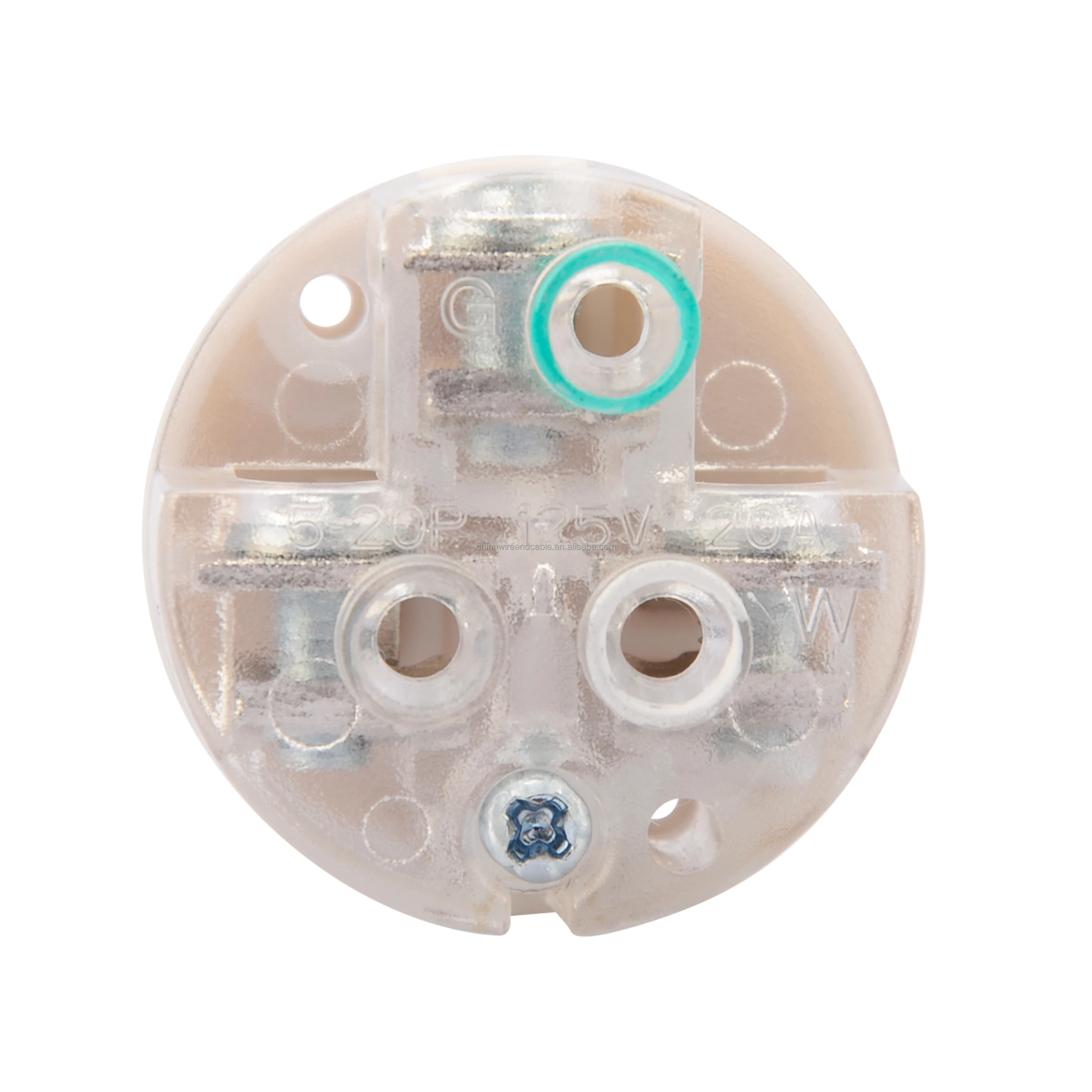 3-prong Male Ac Plug,Nema 5-20p 3 Pole Straight Blade Diy Re-wirable Ac ...