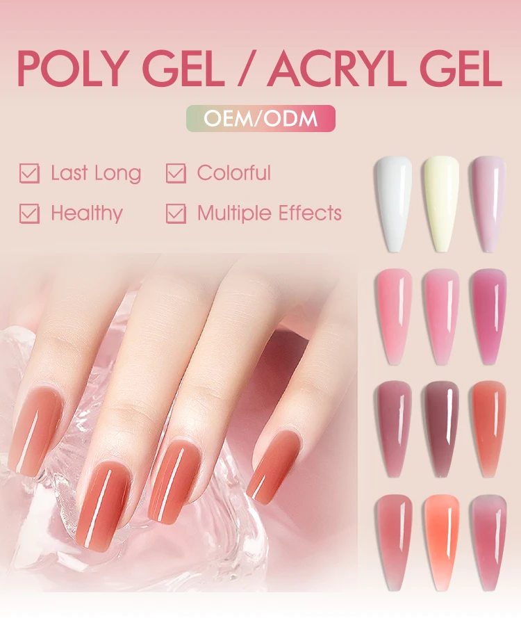 Free Sample Poly Gel Polish Professional Private Label 30g 60g Soak off ...