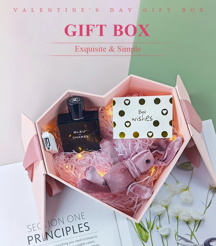 Custom Valentine's Day Luxury Gift Boxes Packaging Heart Shaped Perfume ...