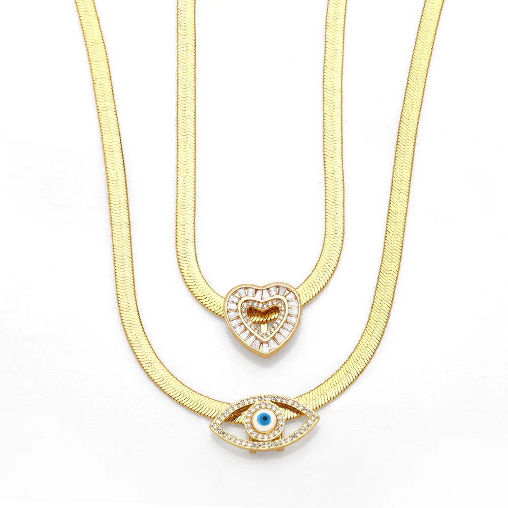 18k Gold Snake Bone Chain Female Cold Wind Blade Necklace European And ...