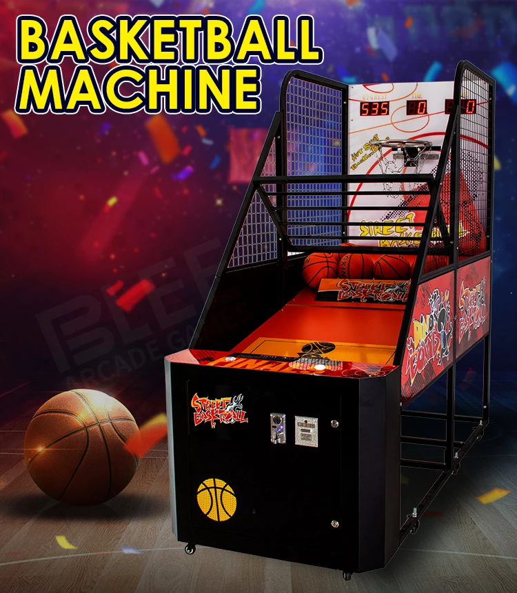 Hot Indoor Electric Push Basketball Arcade Machine Simulator