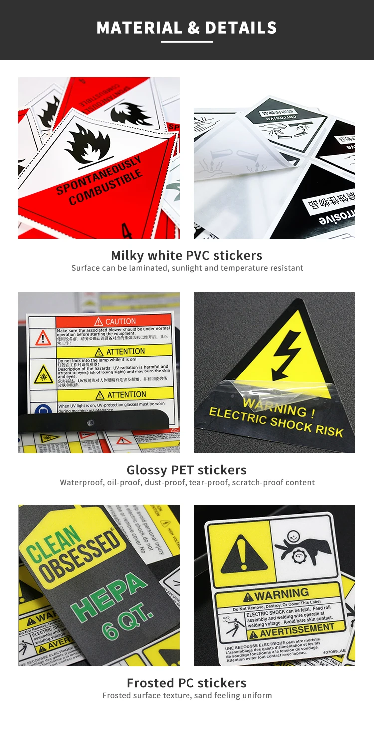 Custom Warning Stickers - Durable & Eye-Catching Labels
