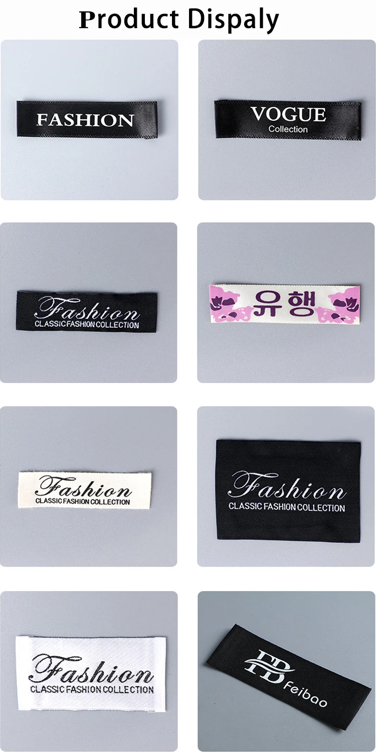 Factory Custom Design Logo Cotton Labels Uniform Clothing Apparel Heat ...