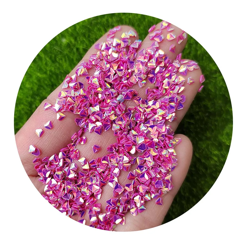 Hot Selling 3mm 3d Diamond Shape Glitters Colorful Ab Diamond Sequins ...