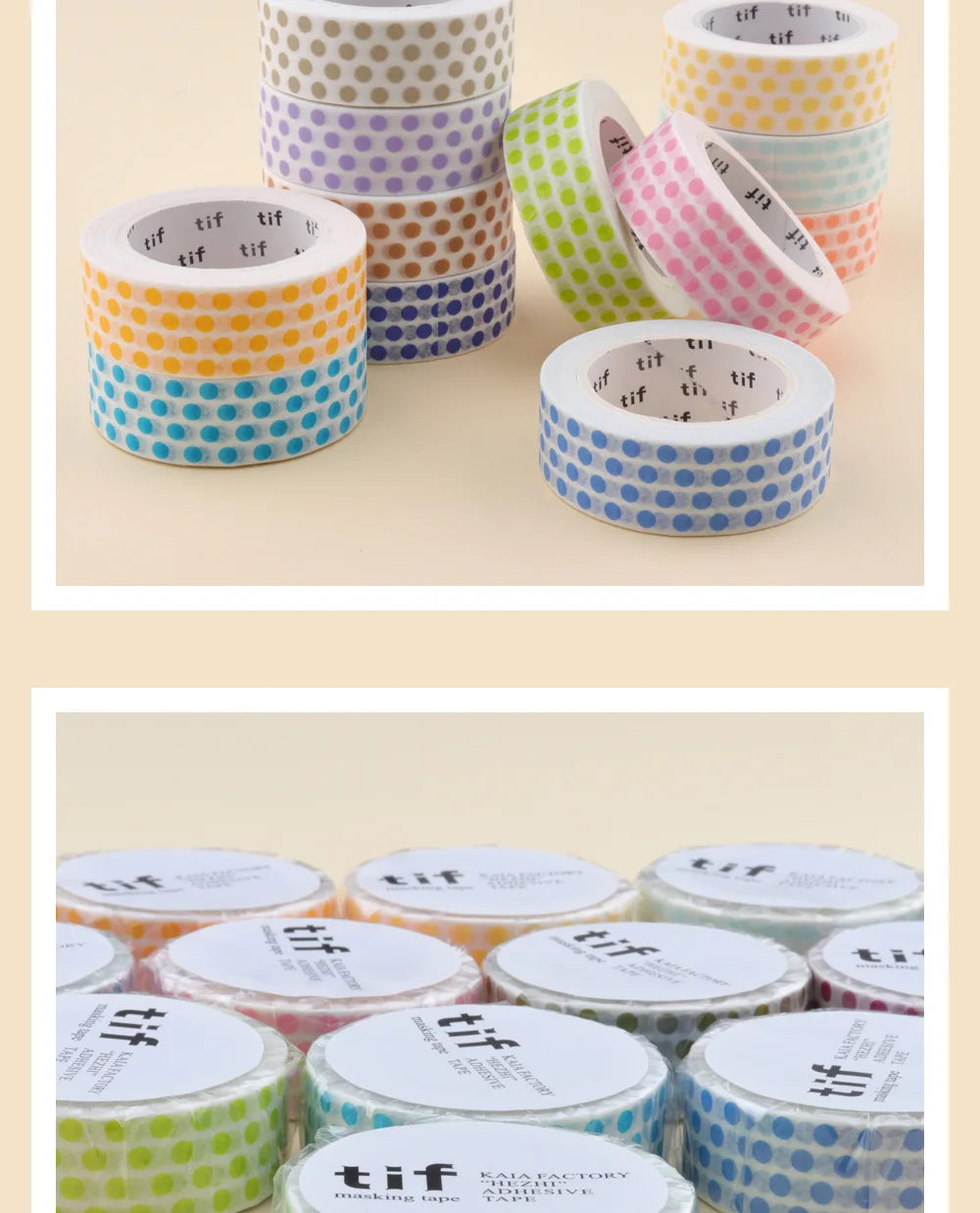10m/roll Washi Tape Writable Polka Dot Full Roll 10m Border Basic ...