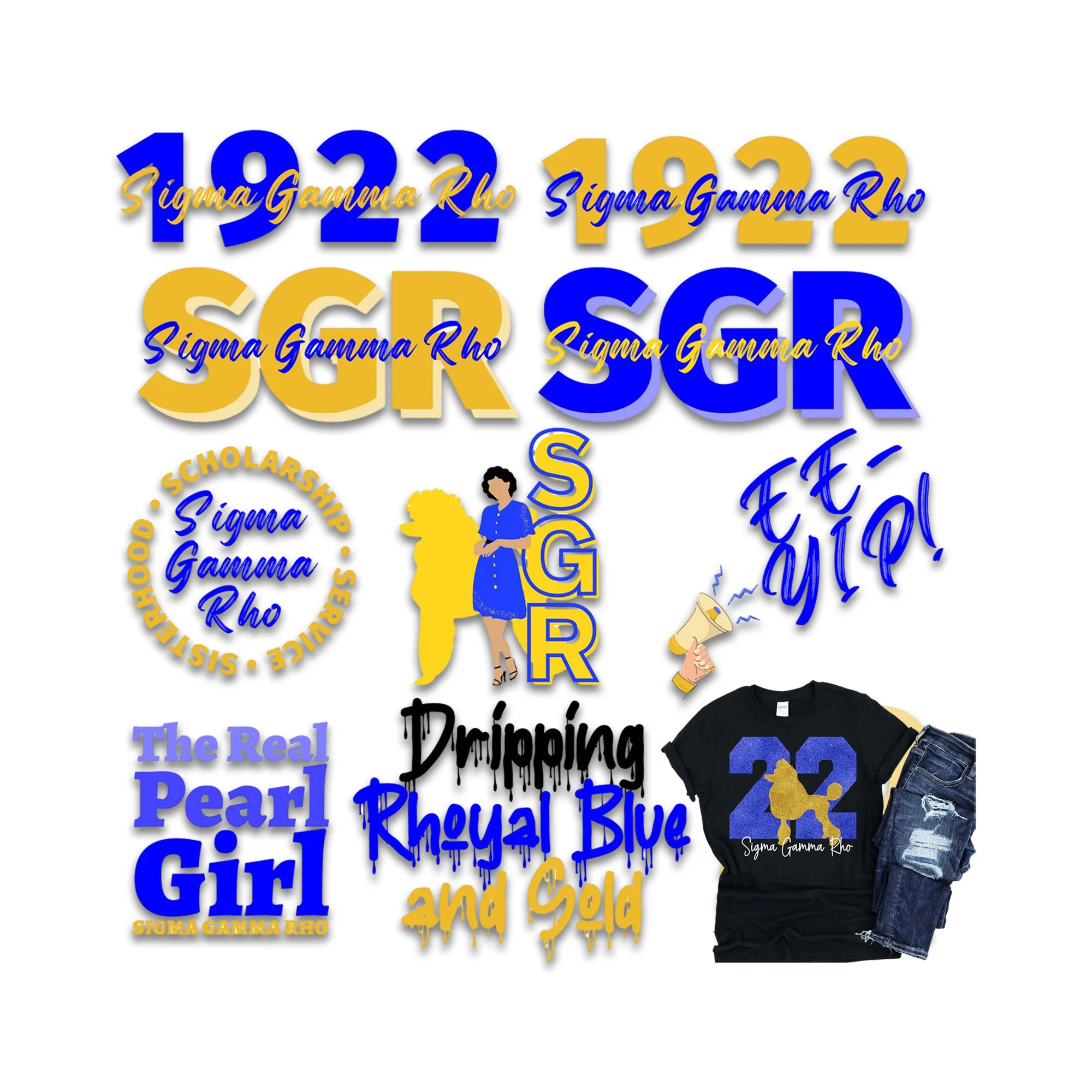 Custom New Designs Ready to Press - Sigma Gamma Rho DTF Heat Transfers