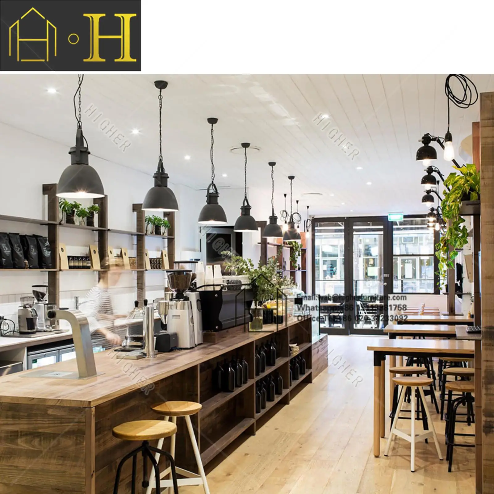 Modern Coffee Shop Interior Design With Display Counter Coffee Shop ...