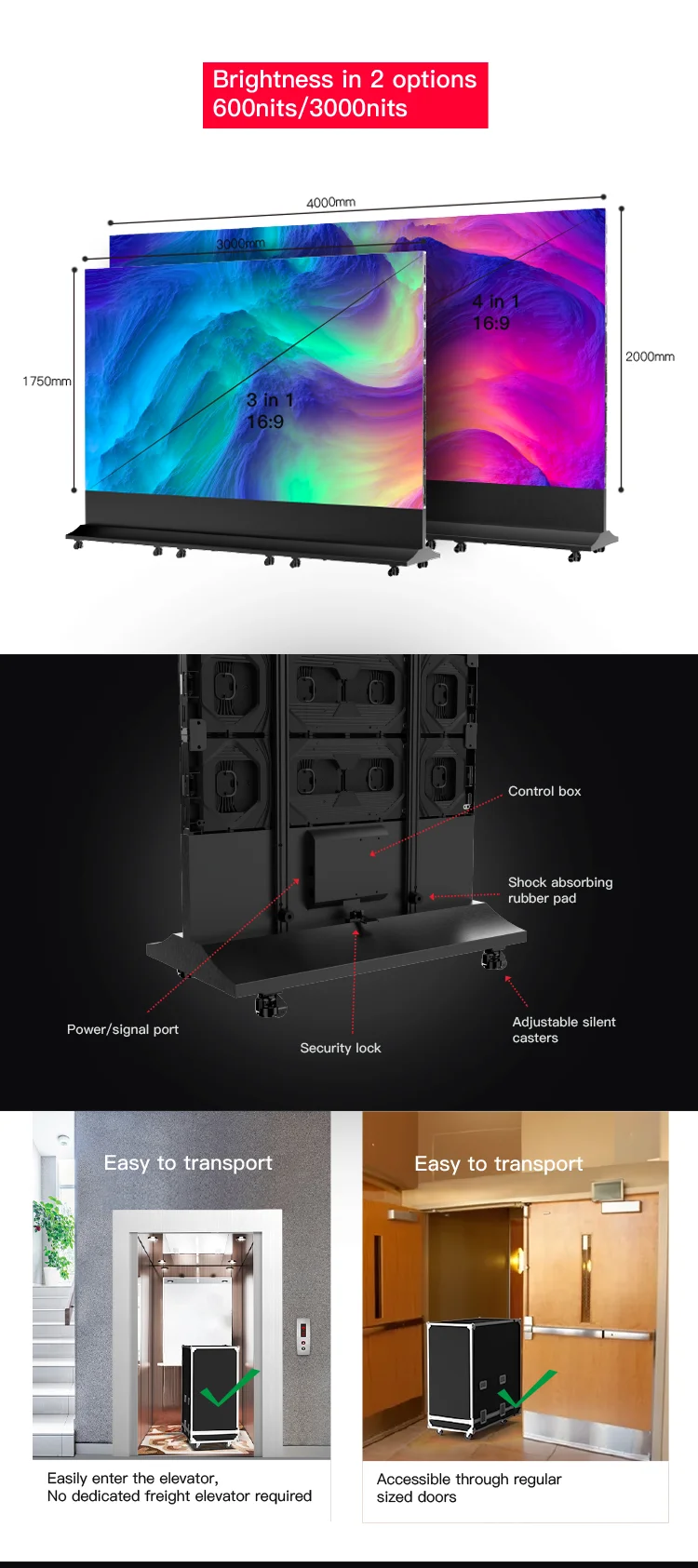 Foldable LED Screen - Ideal for Shopping Mall Advertising