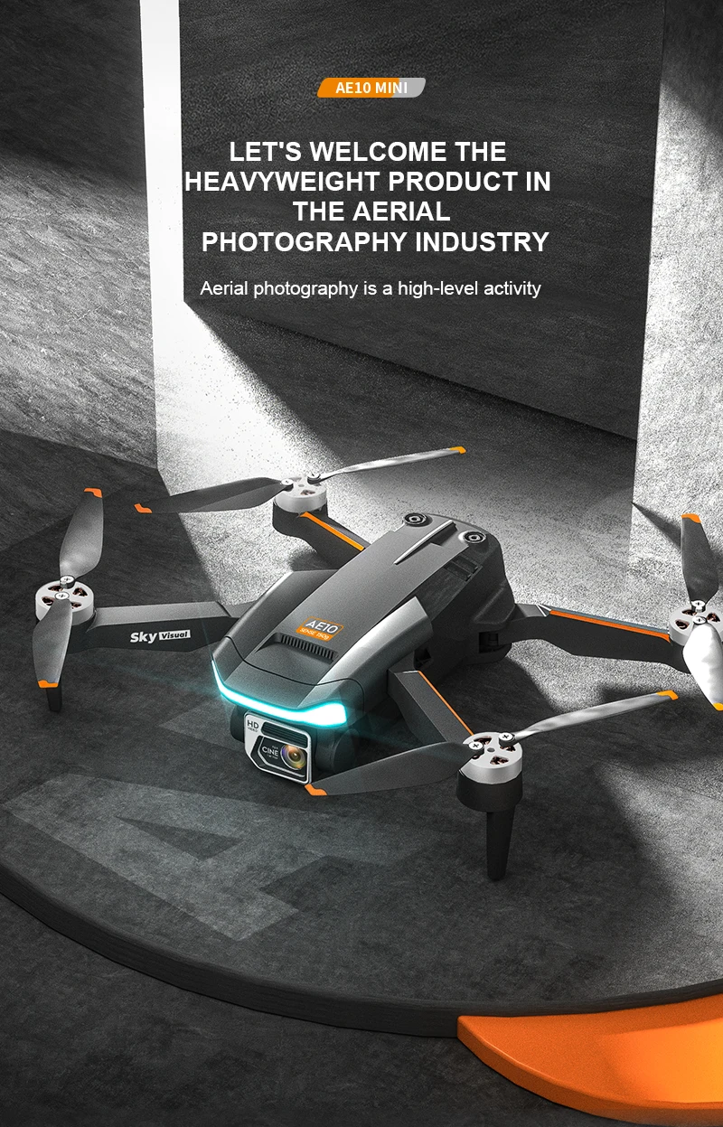 New 2023 AE10 Brushless Mini GPS RC Folding Drone Optical Flow ...