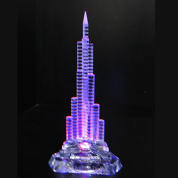 Mh-p020 Famous Buildings Dubai Tower Souvenir Gift Crystal Building ...