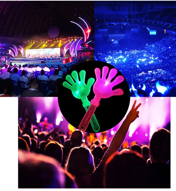 Custom Logo Plastic Clap Hand Promotion Toy Mini LED Game PVC Clapping ...